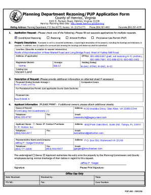 Fillable Online Planning & Development - Henrico County, Virginia Fax ...