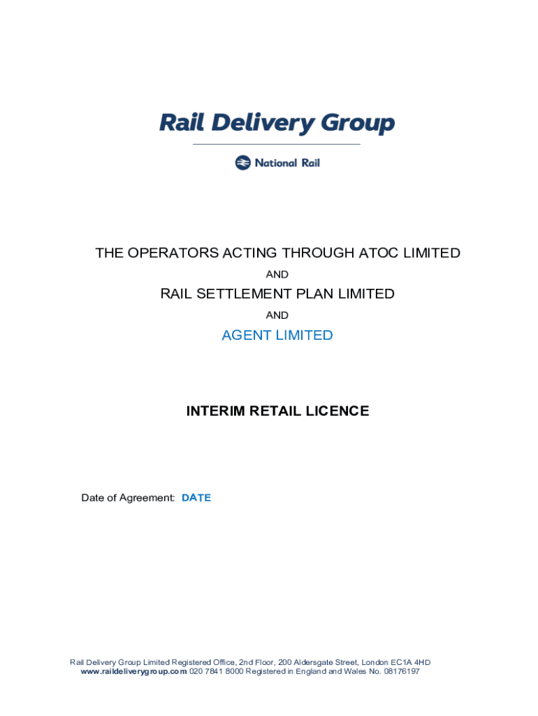 Fillable Online Rail Industry Datadata.atoc.org - Rail Delivery Group ...