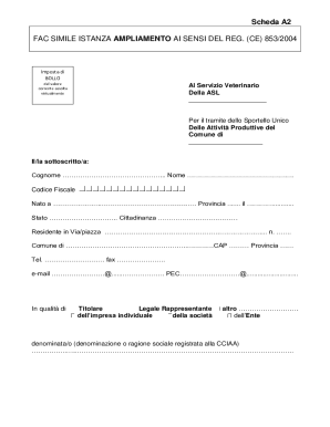 Compilabile Online FAC SIMILE ISTANZA DI VOLTURA AI SENSI DEL REG. (CE ... Fax Email Stampa ...