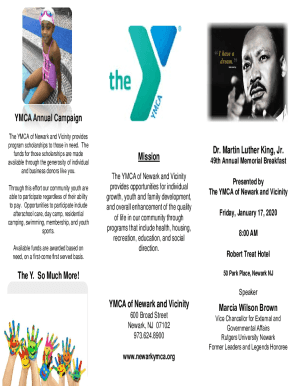 Fillable Online YMCA Annual Campaign - YMCA of Newark Fax Email Print ...
