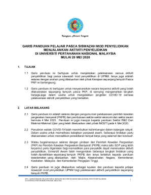 Fillable Online GARIS PANDUAN PELAJAR PASCA SISWAZAH MOD PENYELIDIKAN ...