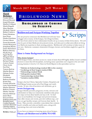Fillable Online BRIDLEWOOD NEWS Fax Email Print - pdfFiller