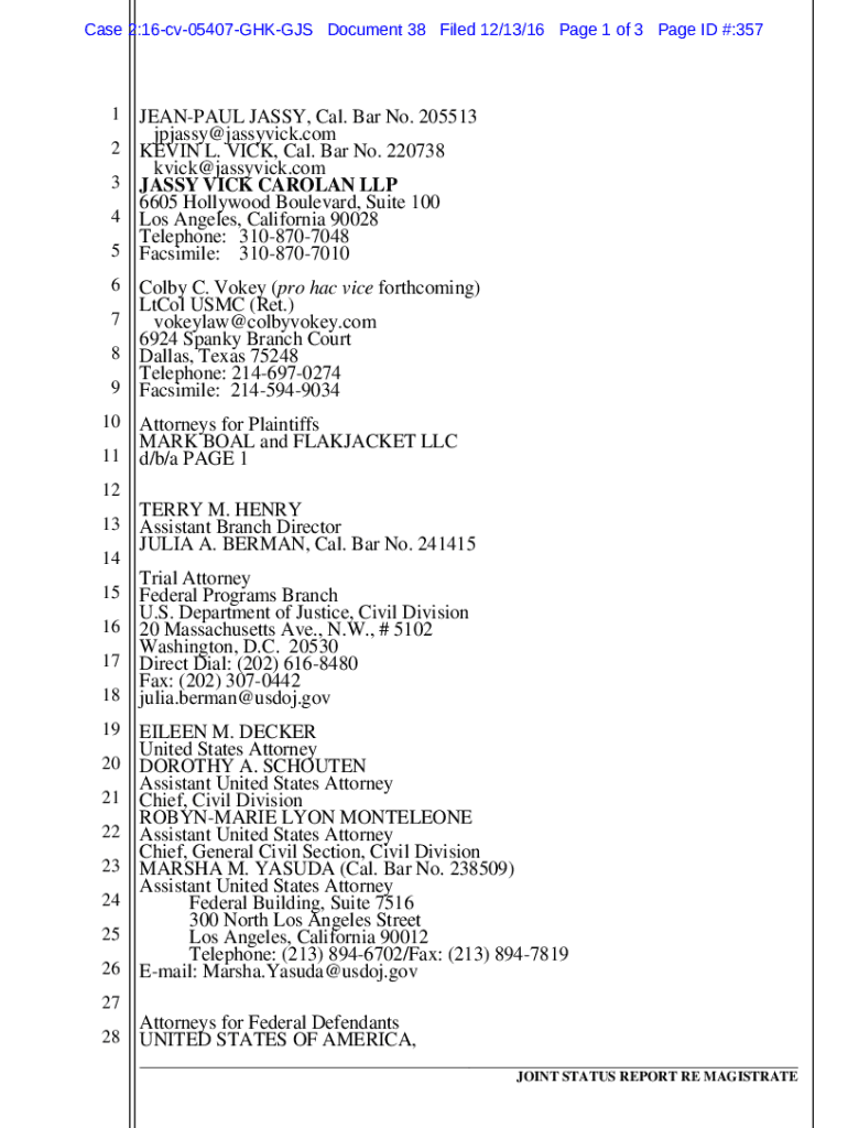 Fillable Online When citing to pages within Docket Entry 100, with the ...