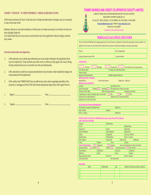 Fillable Online towersacco co MORTGAGE LOAN APPLICATION FORM - Tower ...