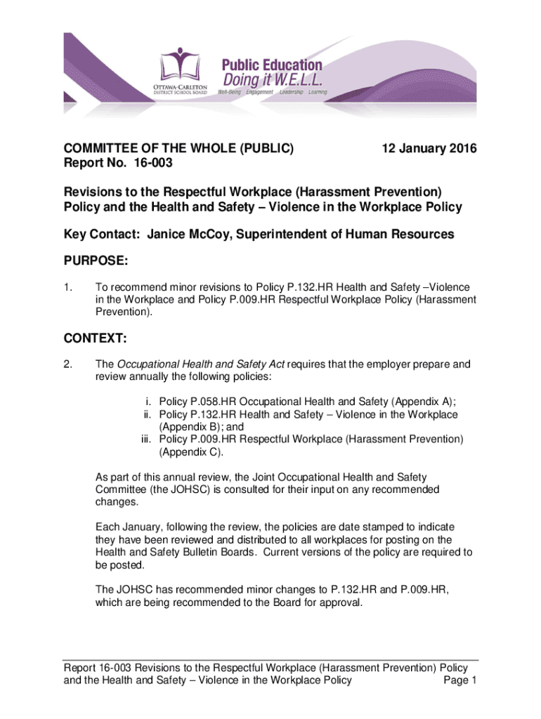 Fillable Online Action Plan on Management of Respectful Workplaces Audit ... Fax Email Print ...