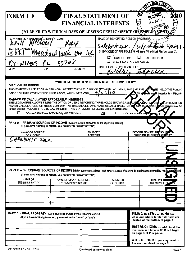 Fillable Online docs lee Form 1 - Statement of Financial Interests 2022 ...