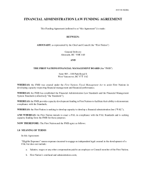 Fillable Online FAL Funding Agreement Fax Email Print - pdfFiller