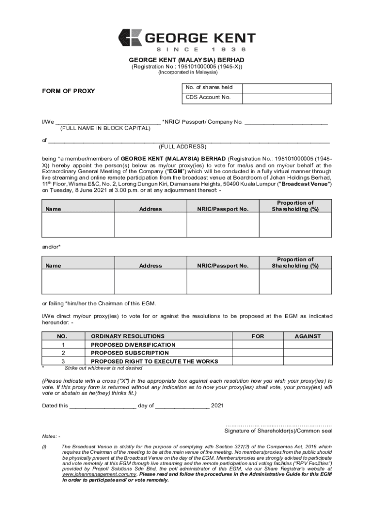 Fillable Online George Kent (Malaysia) Berhad (3204.KL) Income ...
