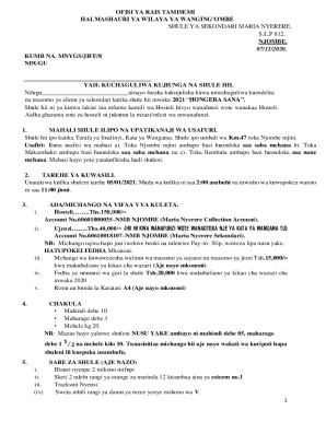 Fillable Online ofisi ya rais - tamisemi - Form One Selection - 2021 ...