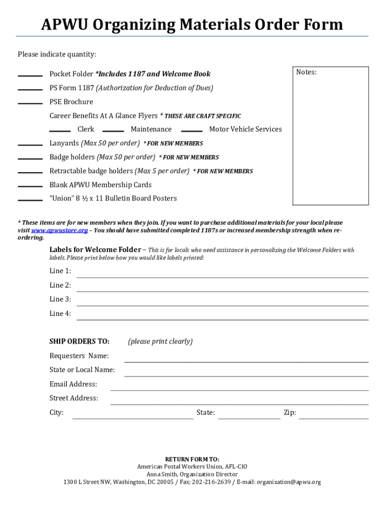 Fillable Online Form 1187 (Authorization for Deduction of Dues) Fax ...