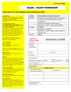 Fillable Online Activity 5: An Introduction to Process Hazard Analysis ...