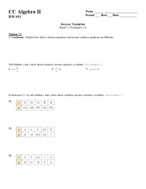 Fillable Online Algebra 2 Workbook Page 1 - SCHOOLinSITES Fax Email ...