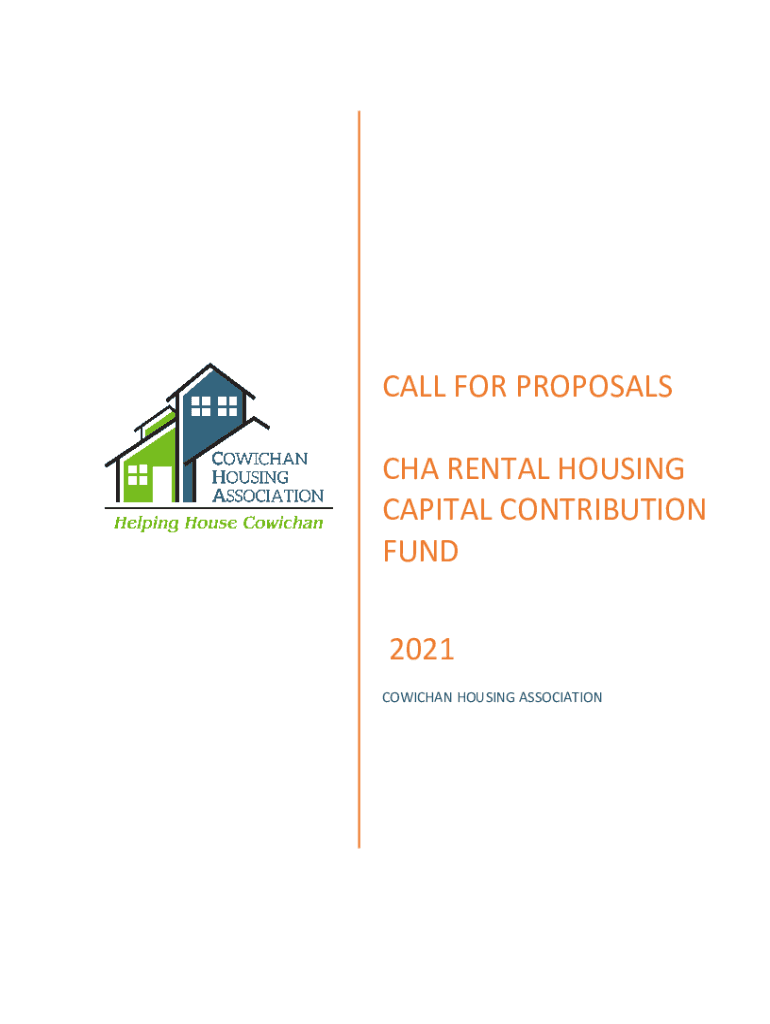 Fillable Online CALL FOR PROPOSALS CHA RENTAL HOUSING CAPITAL ... Fax Email Print - pdfFiller