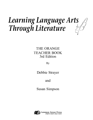 Fillable Online Learning Language Arts Through Literature (The Blue ...