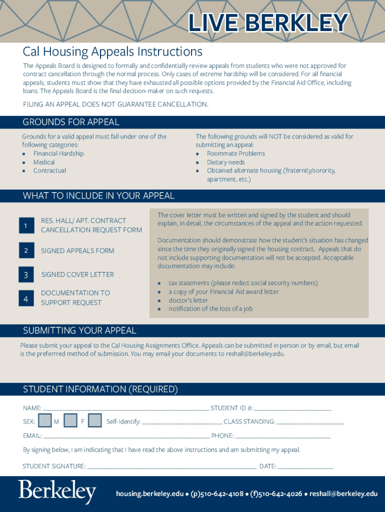 Fillable Online housing berkeley 2021-2022 Program Statement and ...