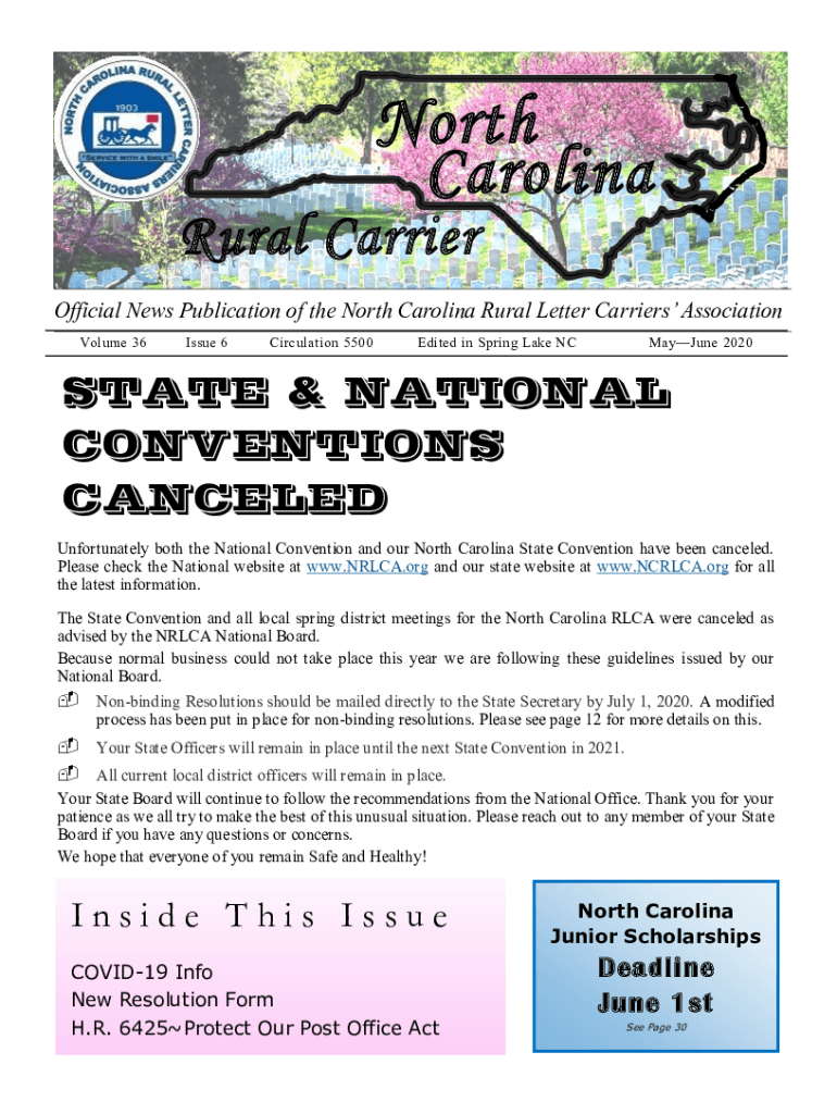 Fillable Online Rural Letter Carriers Association (RLCA) - Union Facts ...