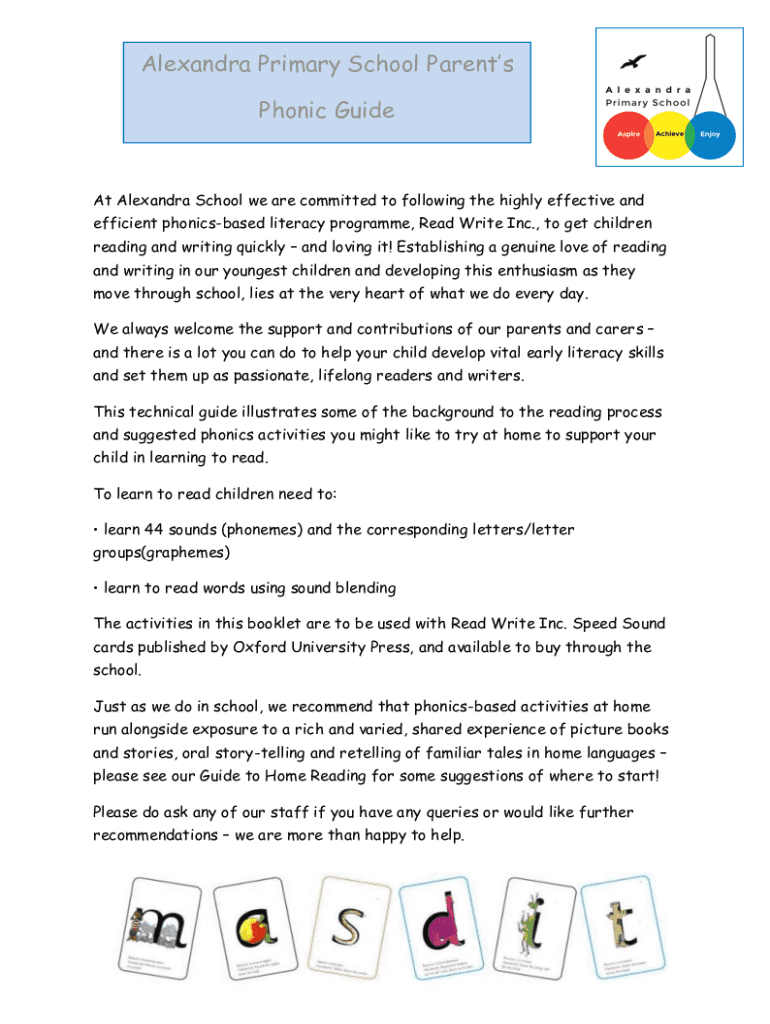 Fillable Online Read Write Inc. (Phonics) - The School Psychology ...