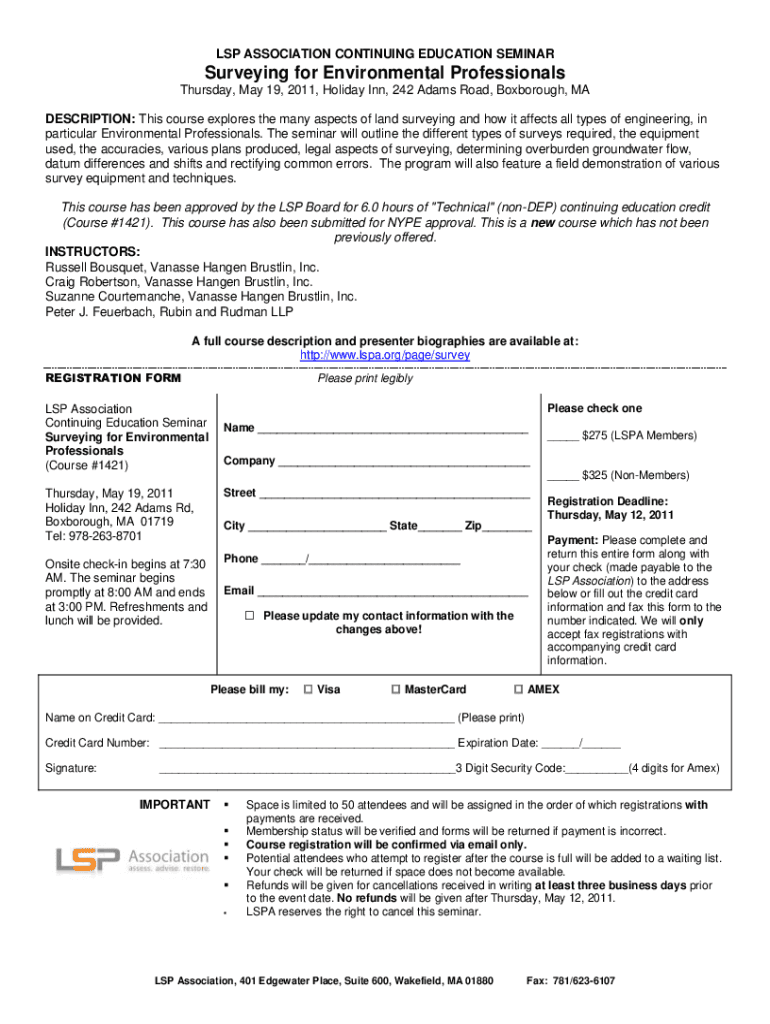 Fillable Online LSP Services (Licensed Site Professional) - Irwin ...