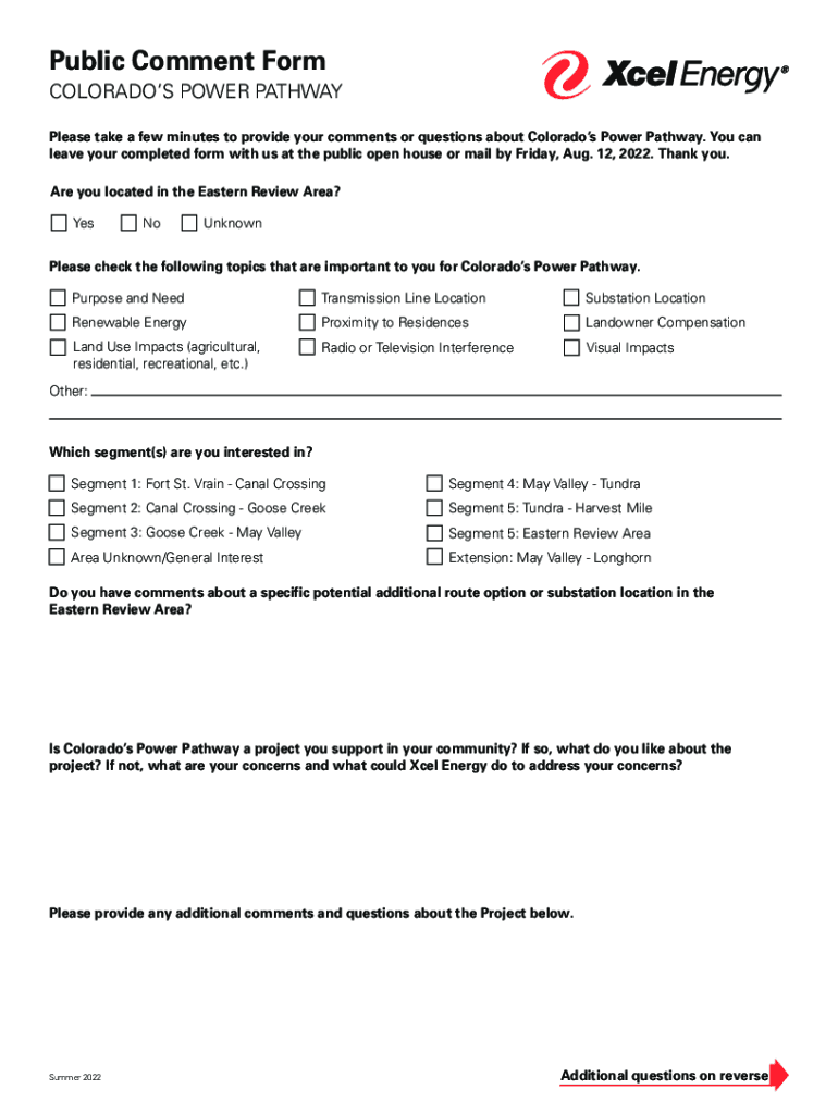 Fillable Online Quanta Services Selected for Colorado's Power Pathway ...