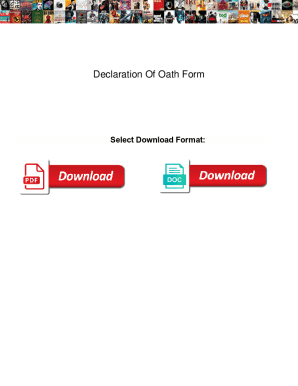 Fillable Online Declaration Of Oath Form. Declaration Of Oath Form ...