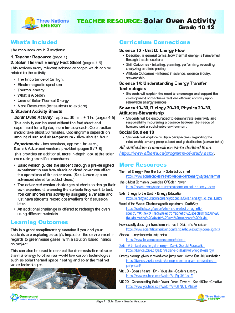 Fillable Online ORISE Activity Plan: S'mores Solar Oven Fax Email Print ...