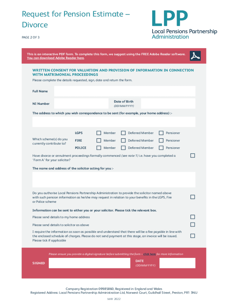 Fillable Online LPPA Divorce Details Form Fax Email Print - pdfFiller