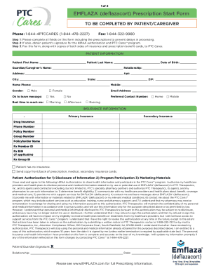 Fillable Online EMFLAZA (deflazacort) Prescription Start Form ...