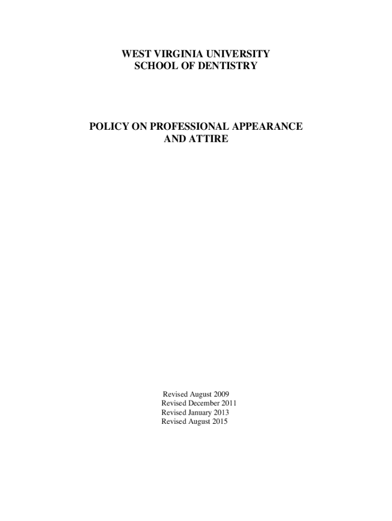 Fillable Online policy-on-professional-appearance-and-attire-dress-code.pdf Fax Email Print ...