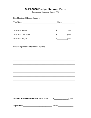 Fillable Online Sample Forms - PTA Budget - Long 2022 - Utah PTA Fax ...