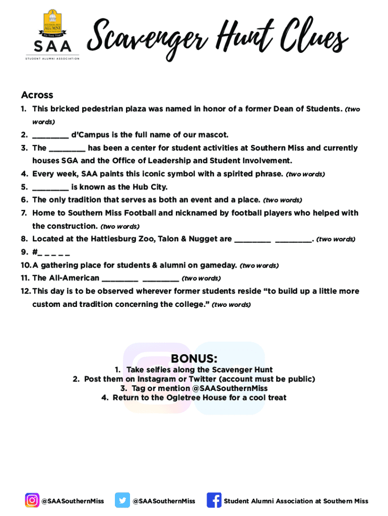 Fillable Online A Black History Internet Scavenger Hunt - Education ...