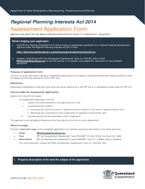 Fillable Online Assessment Application for a Regional Interests ...