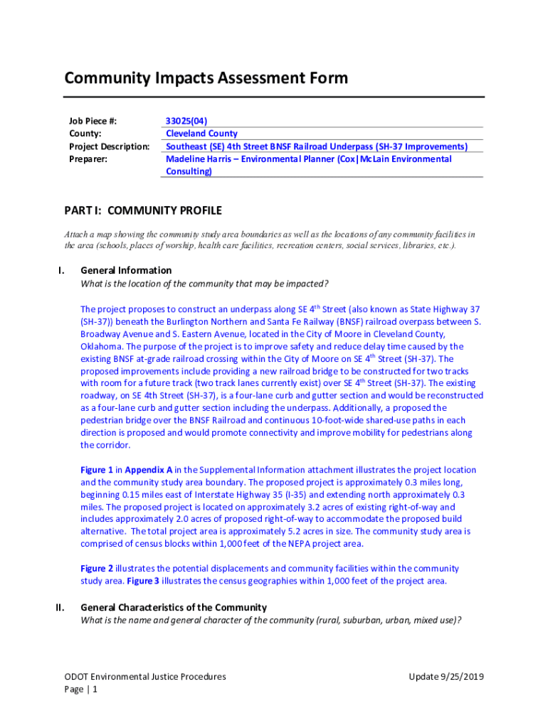 Fillable Online Community Impact Assessment Template for New Petitions ... Fax Email Print ...