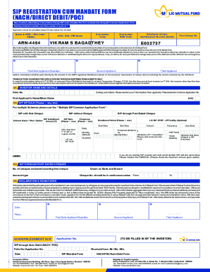Fillable Online sip registration cum mandate form (direct debit / nach facility) Fax Email Print ...