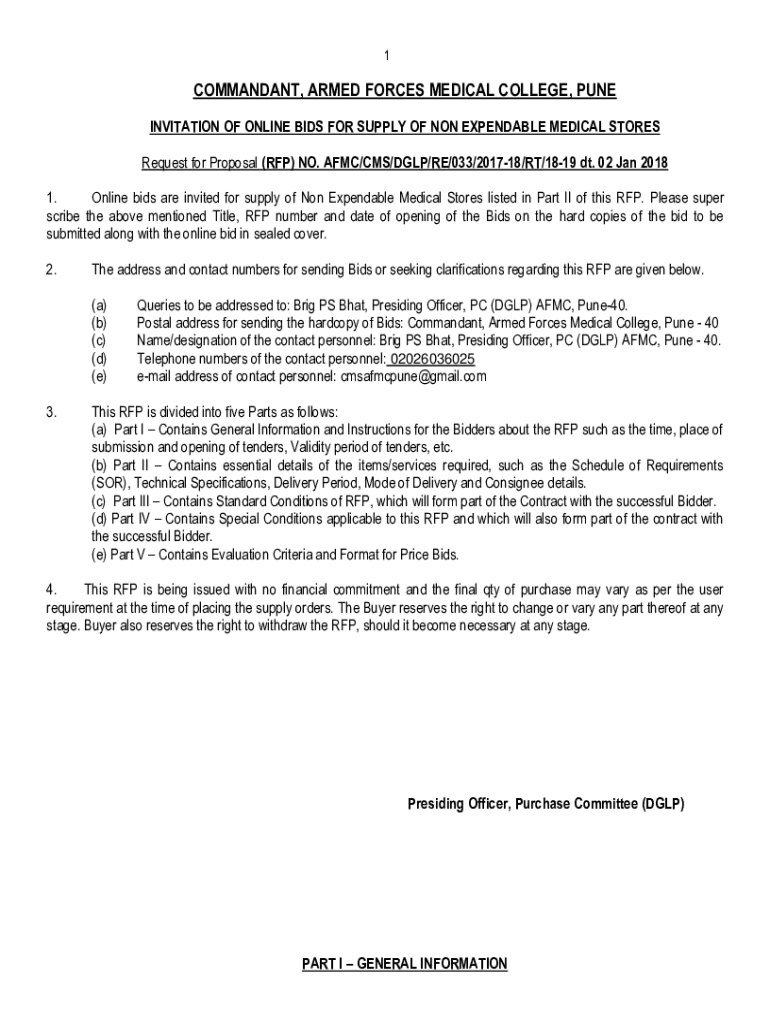 Fillable Online Request for Proposal (RFP) NO Fax Email Print - pdfFiller
