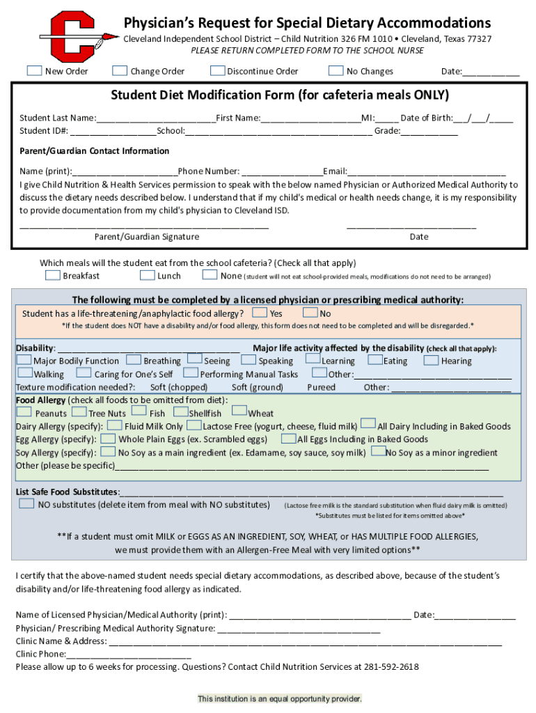 Fillable Online school meals request form Please Fax Email Print ...