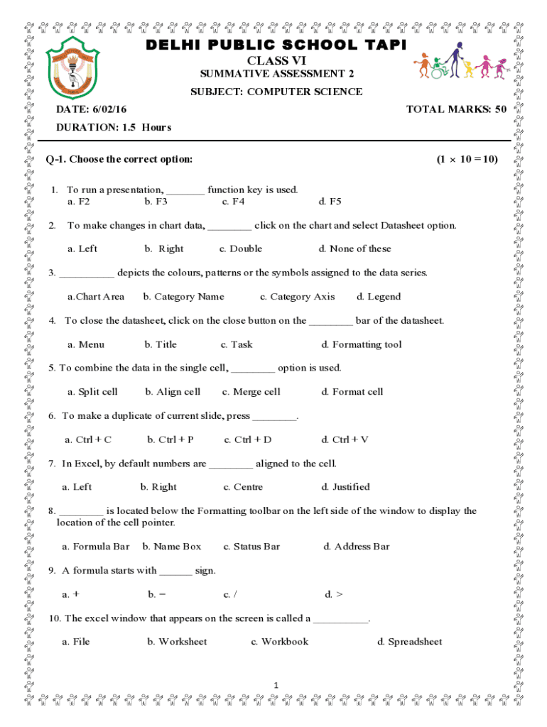 Fillable Online CLASS VI Fax Email Print - pdfFiller