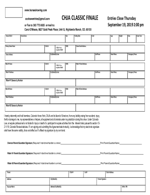 Fillable Online Classic Finale Entry Form Fax Email Print - pdfFiller