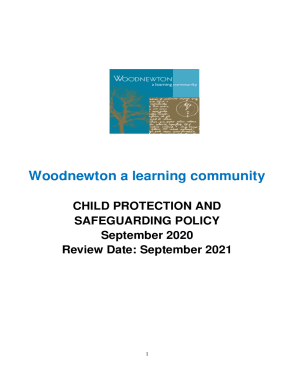 Fillable Online SAFEGUARDING POLICY Fax Email Print - pdfFiller