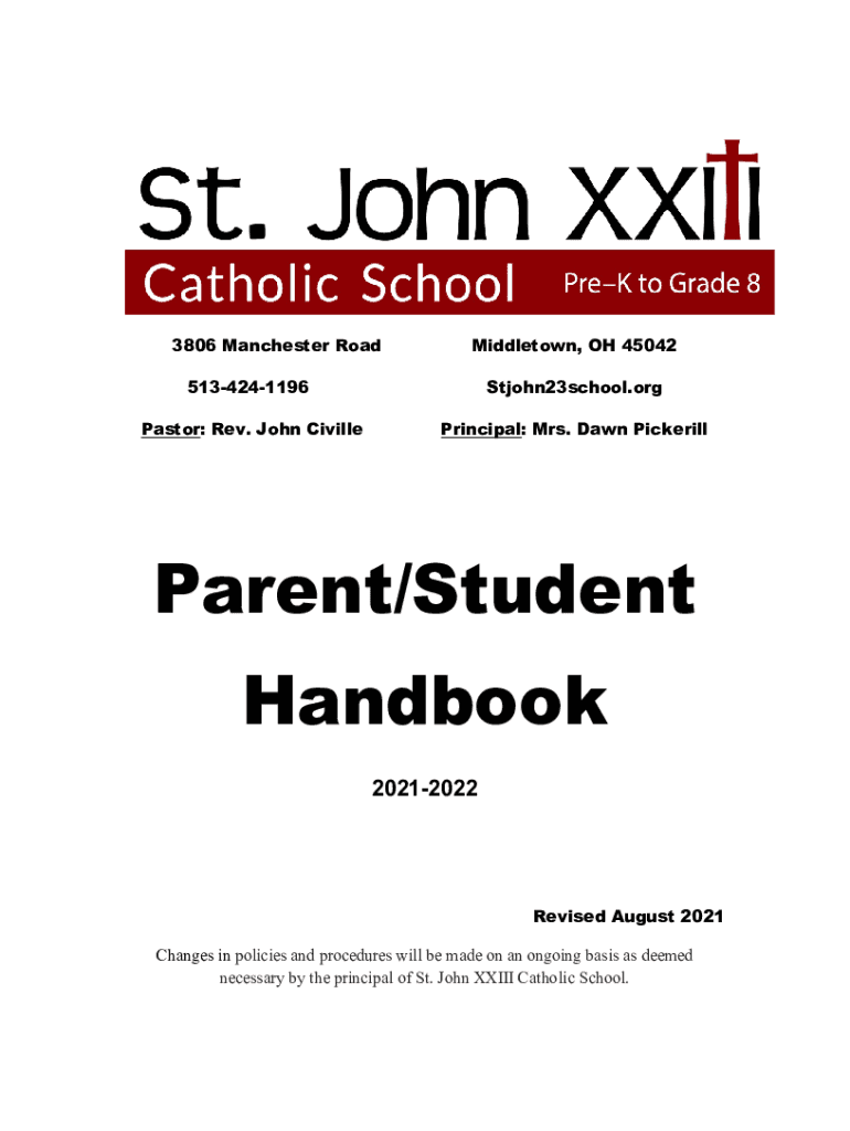 Fillable Online Parent/Student Handbook - Connect Suite Fax Email Print - pdfFiller