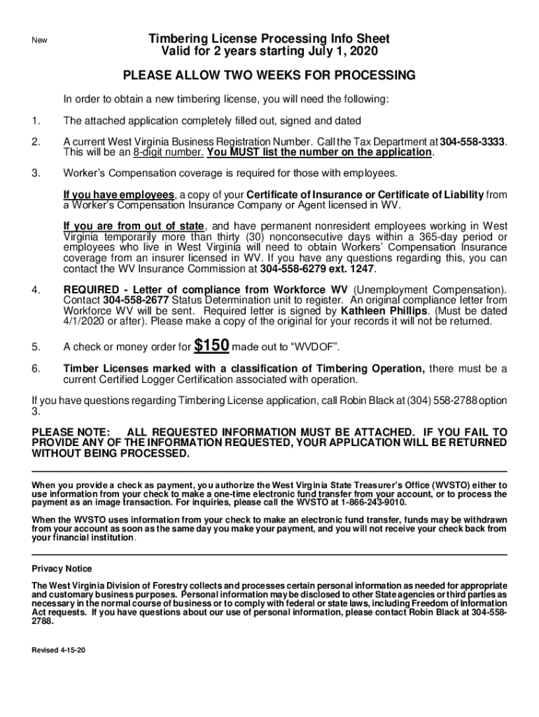 Fillable Online Application for New Timber Operator License - CAL FIRE ...
