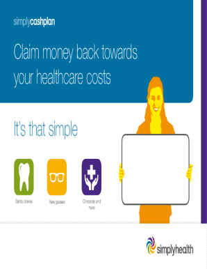 Fillable Online Claim money back towards your healthcare costs It's ...