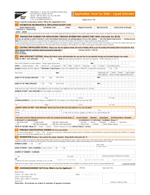 Fillable Online Principal mutual fund common application form elss ...