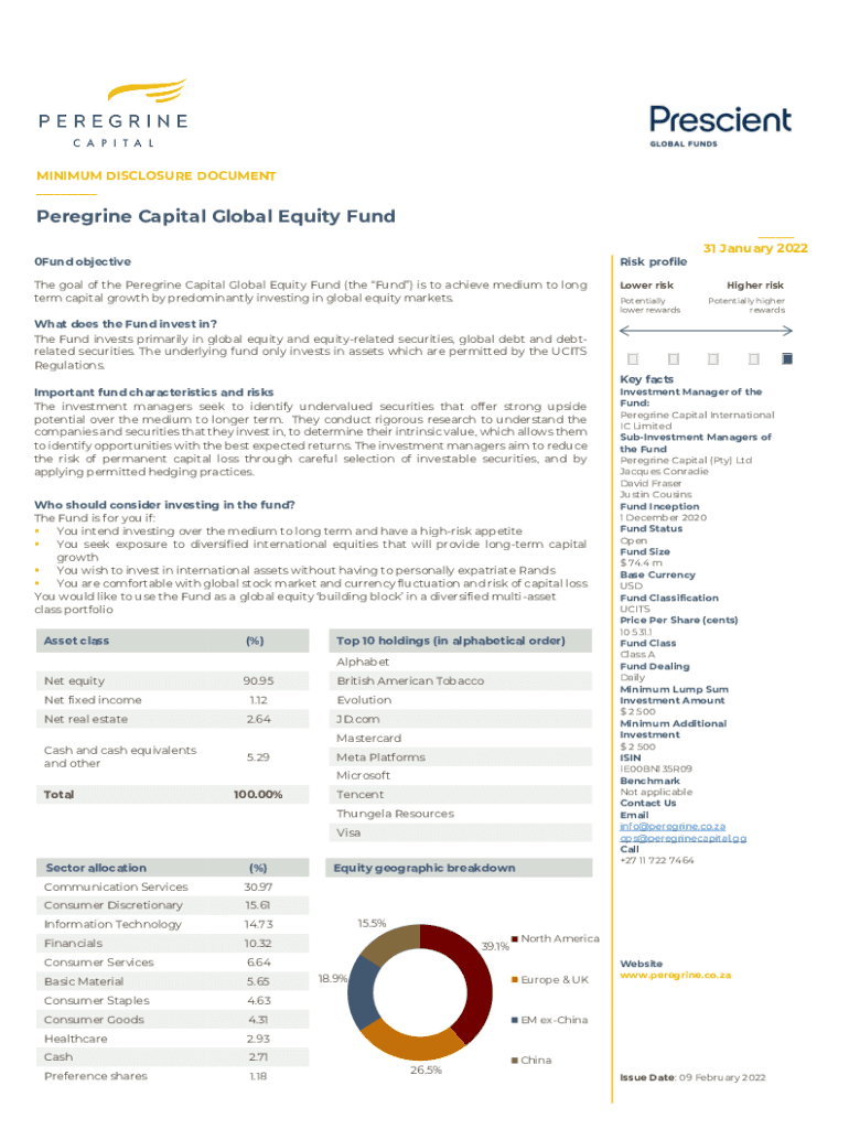 Fillable Online Peregrine Capital Pure Hedge H4 QI Hedge Fund Fax Email ...