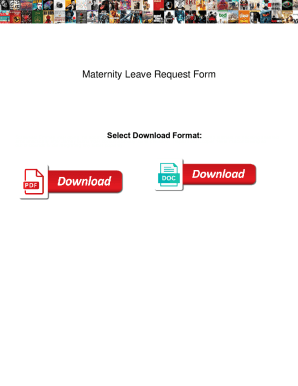 Fillable Online Maternity Leave Request Form. Maternity Leave Request ...