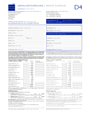 Fillable Online infoblatt entsorgunginformation sheet for waste disposal Fax Email Print - pdfFiller