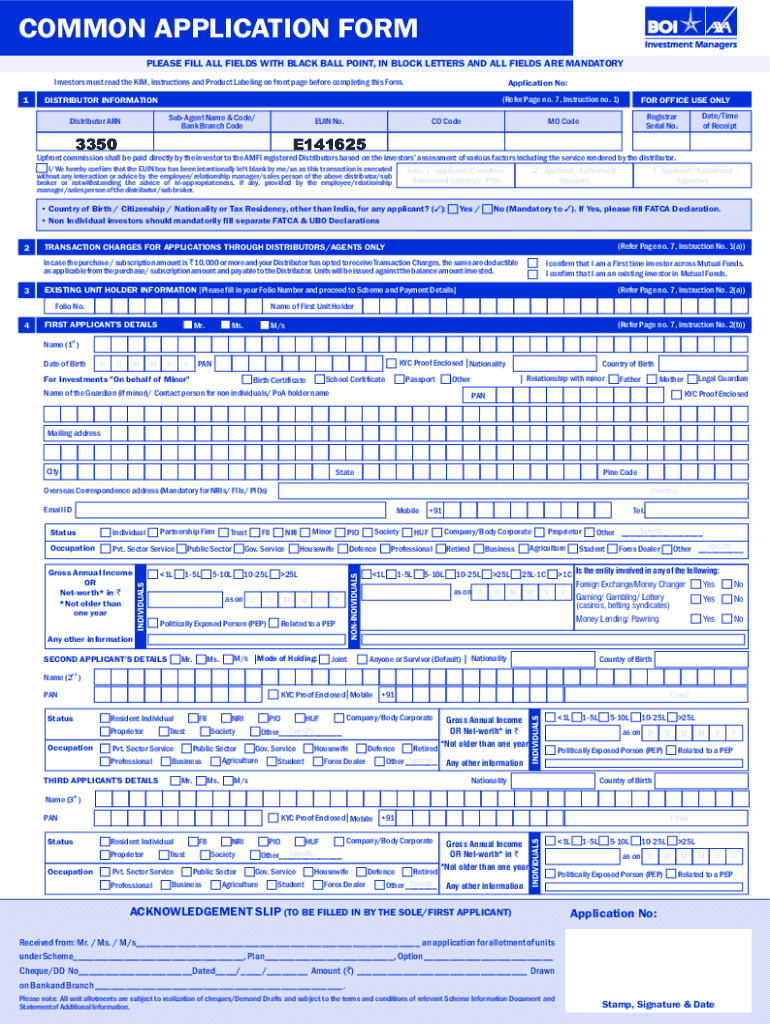 Fillable Online I/We hereby confirm that the EUIN box has been ...