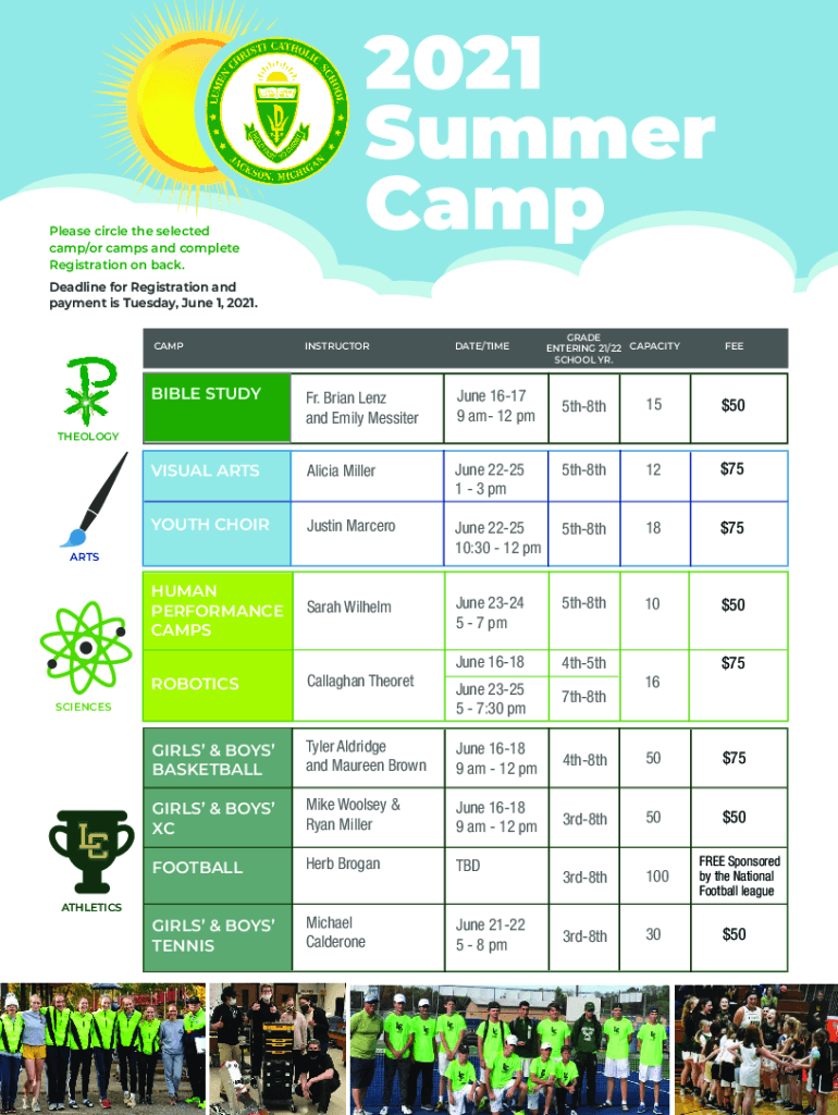 Fillable Online Summer School / Summer School Registration Fax Email ...