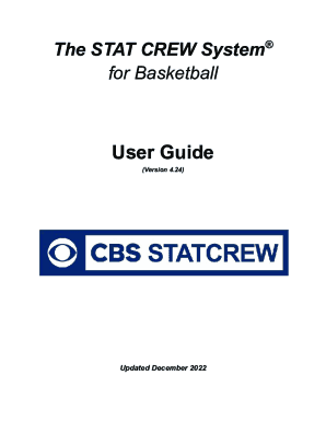 Fillable Online NEXT GENERATION Stat Crew System for Basketball Fax ...
