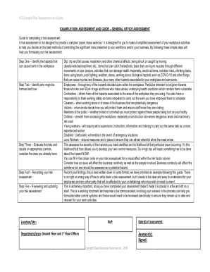 Fillable Online RISK ASSESSMENT RECORD Fax Email Print - pdfFiller