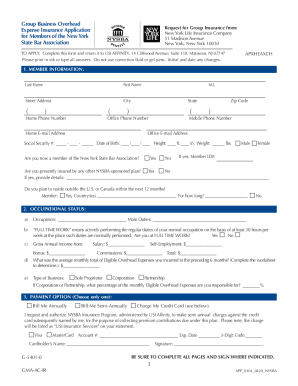 Fillable Online Group Business Overhead Expense Insurance Application ...